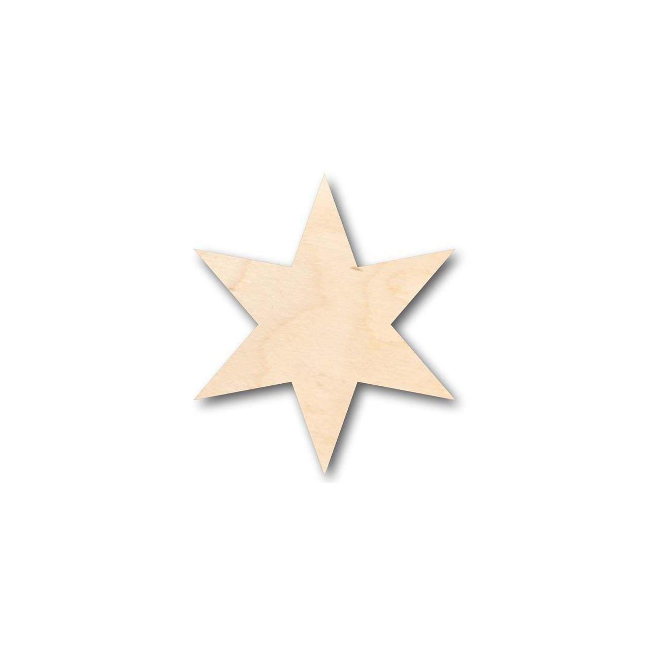 Unfinished Wood Six Pointed Star Shape - Craft - up to 46" DIY ...