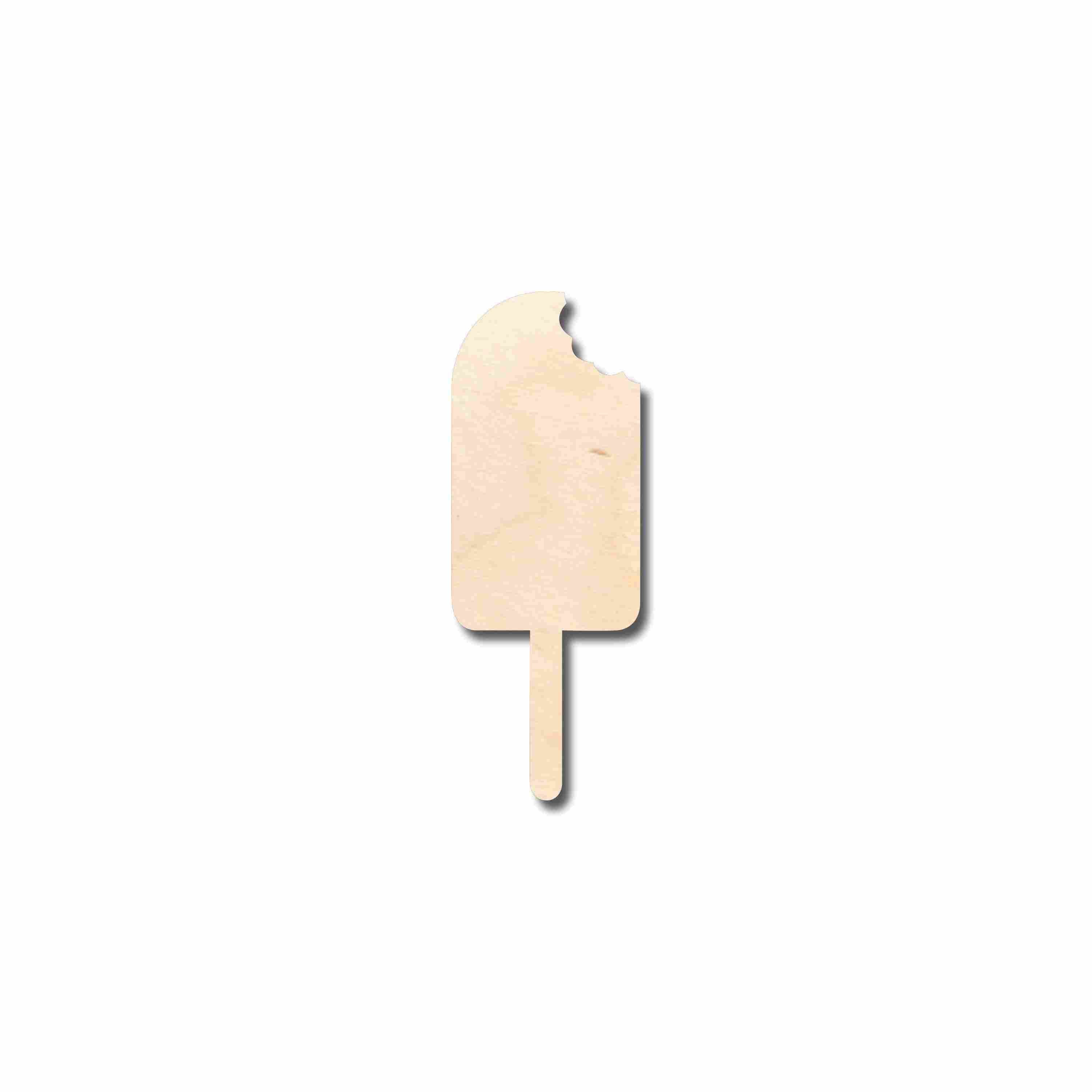 Unfinished Wood Popsicle with Bite Silhouette - Craft- up to 46" DIY ...