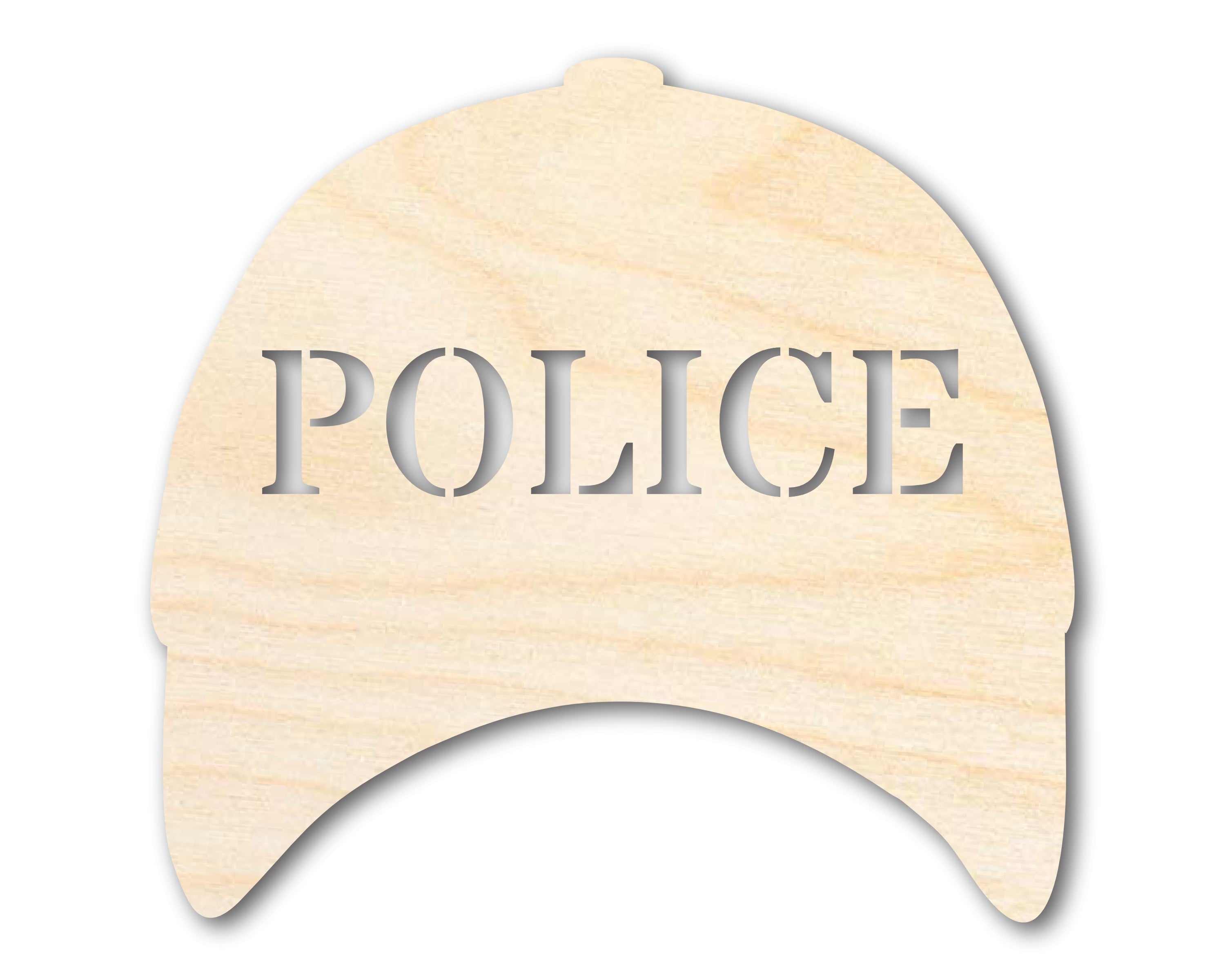 Unfinished Police Cap Shape | DIY Craft Cutout | up to 46" DIY ...