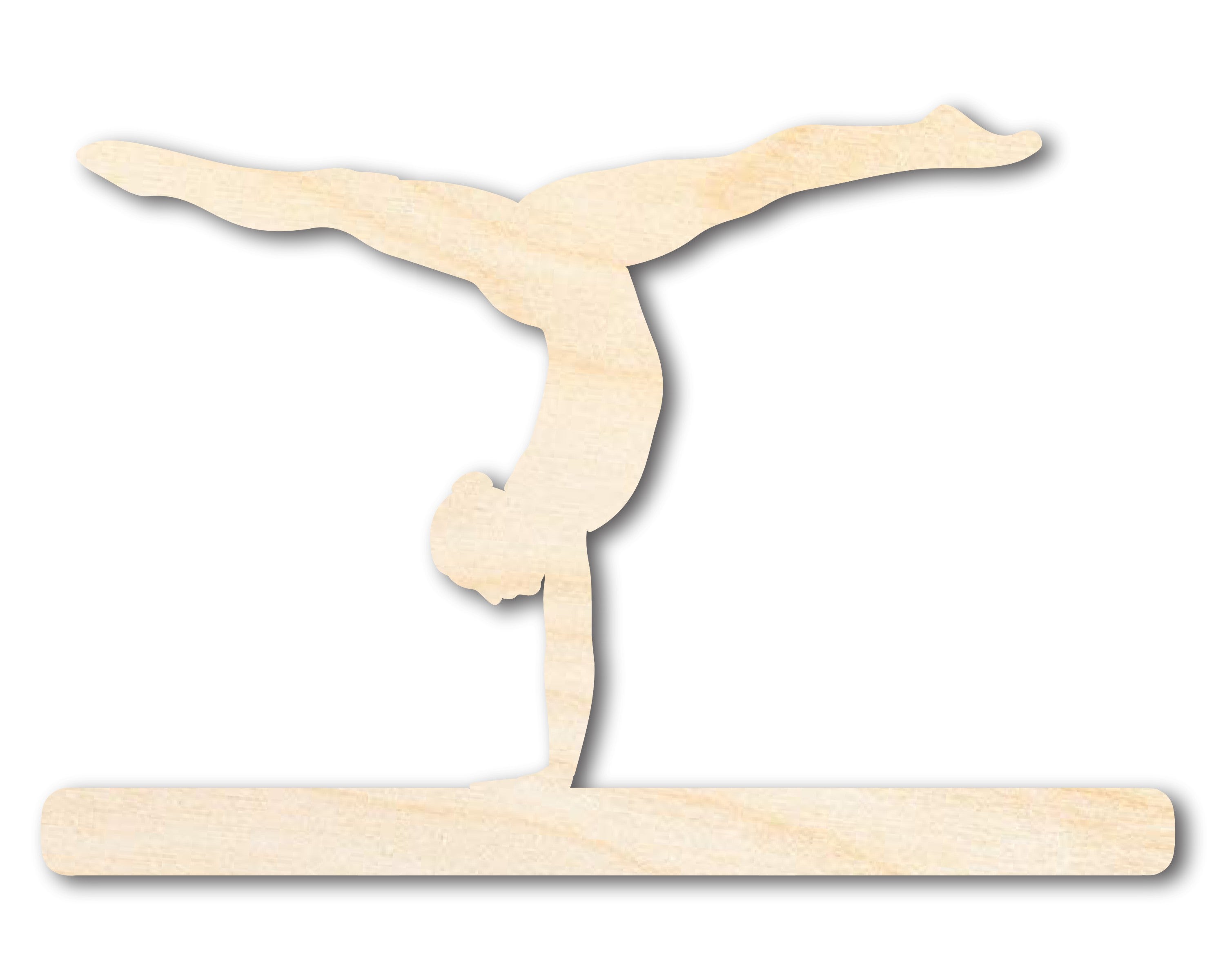 Unfinished Wood Gymnast Balance Beam Shape | DIY Craft Cutout | up to ...