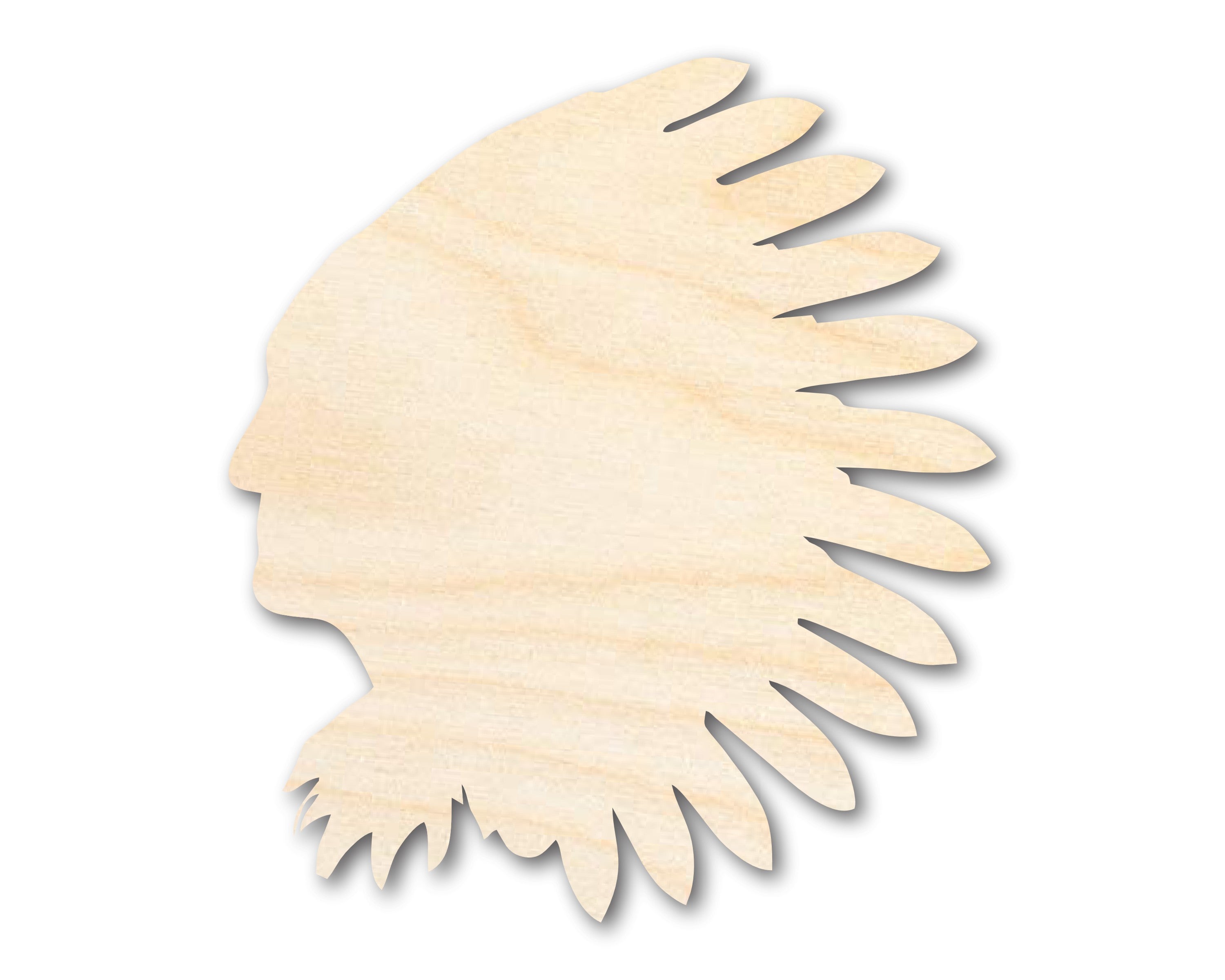 Unfinished Wood Native American Mascot Shape | DIY Craft Cutout | up t ...