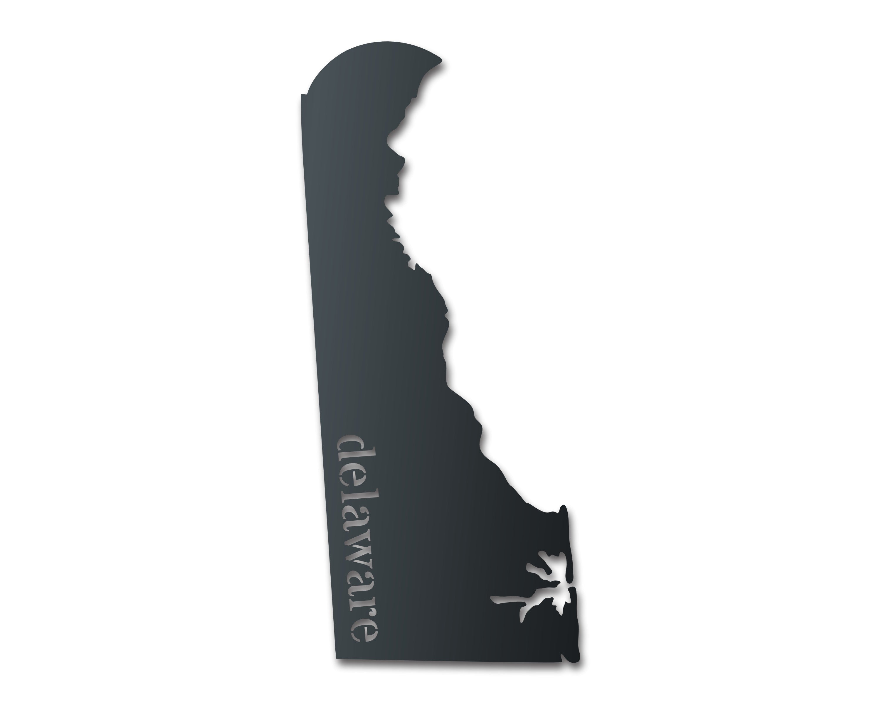 Metal Delaware Wall Art - Custom Metal US State Sign - 14 Color Option ...