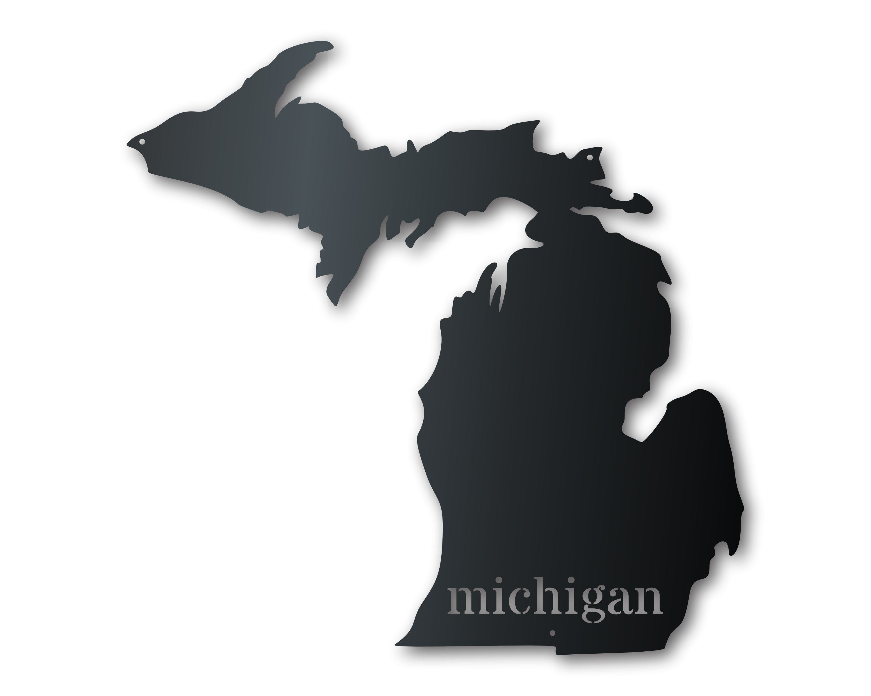 Metal Michigan Wall Art - Custom Metal US State Sign - 14 Color Option ...