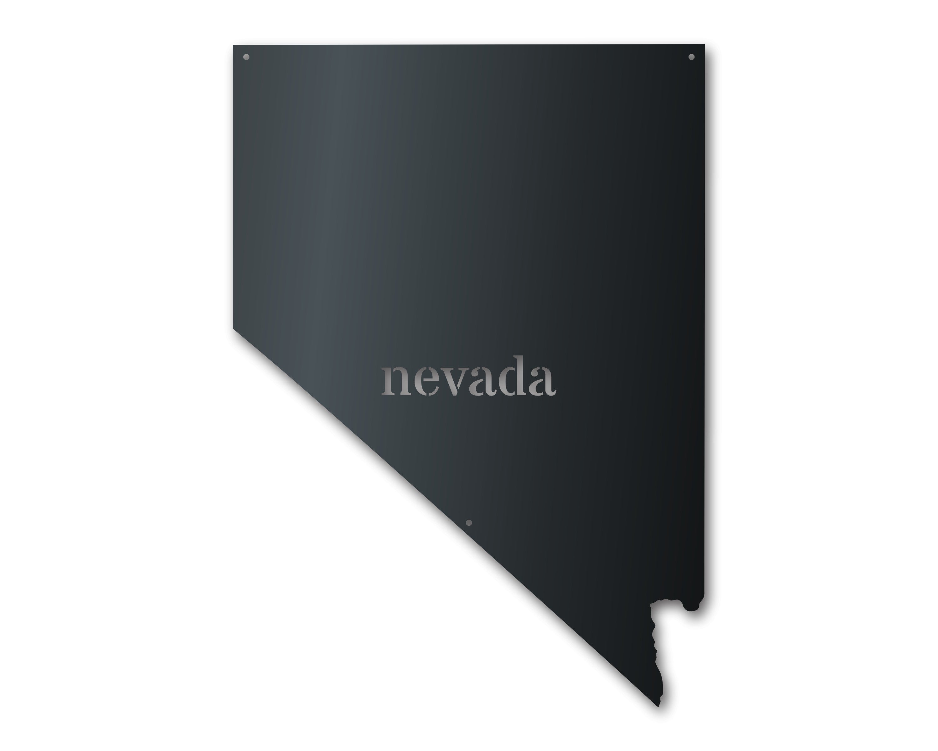 Metal Nevada Wall Art - Custom Metal US State Sign - 14 Color Options ...