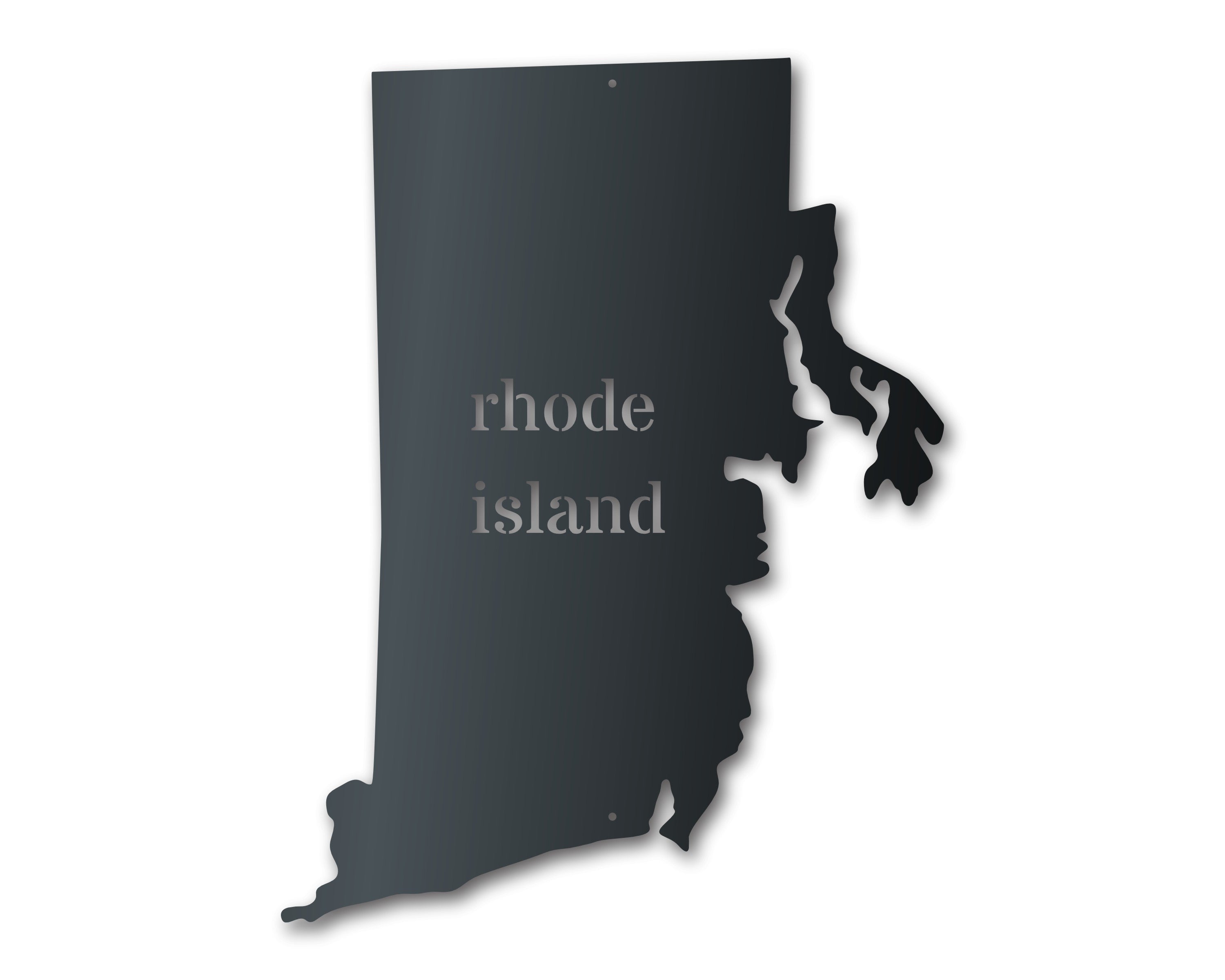 Metal Rhode Island Wall Art - Custom Metal US State Sign - 14 Color Op ...