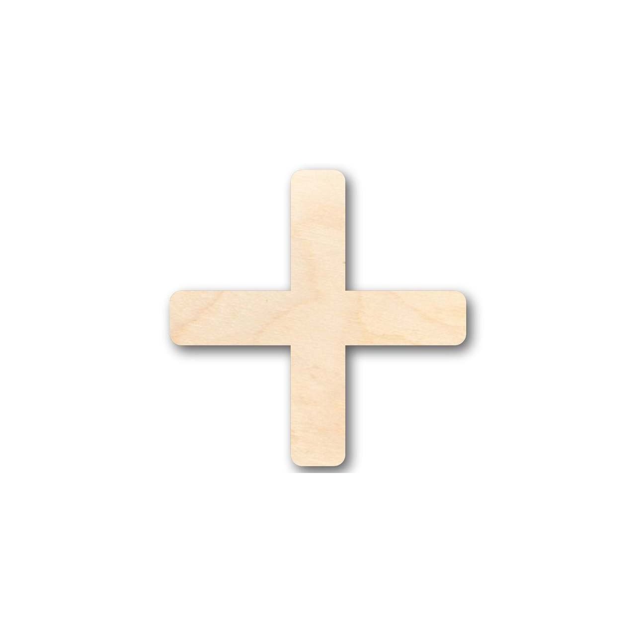 Unfinished Wood Plus Sign Symbol - Math School - Craft - up to 46" DIY ...