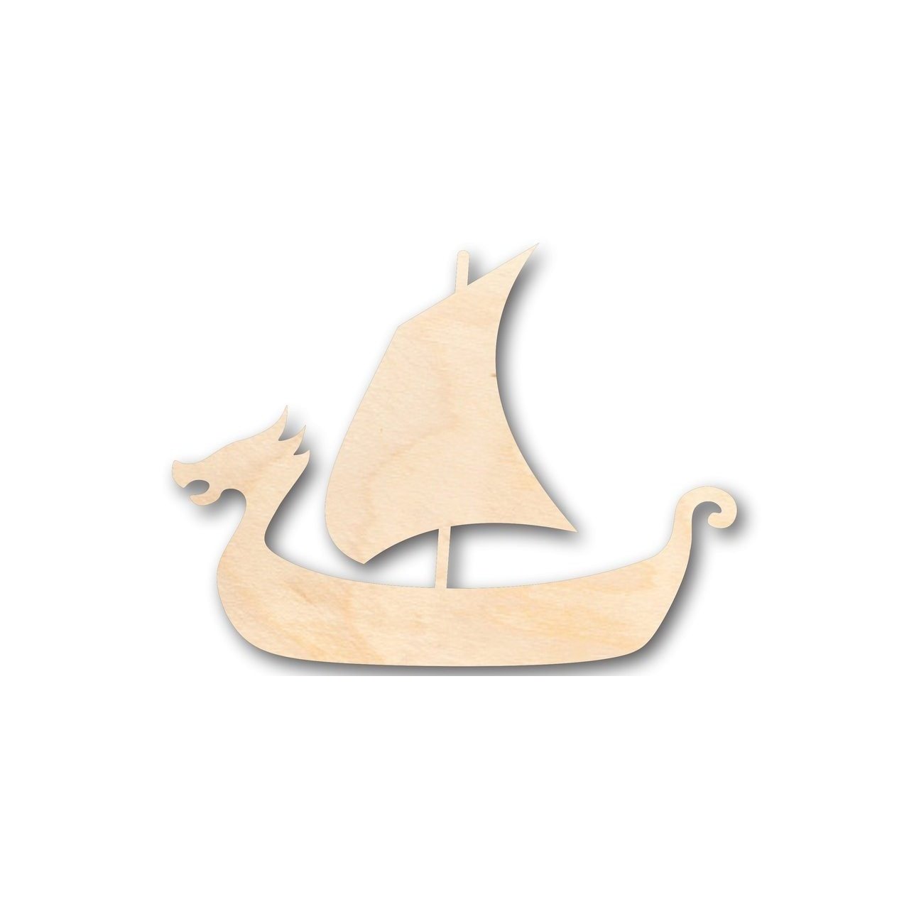 Unfinished Wood Viking Ship Shape - Sailing - History - Craft - up to ...